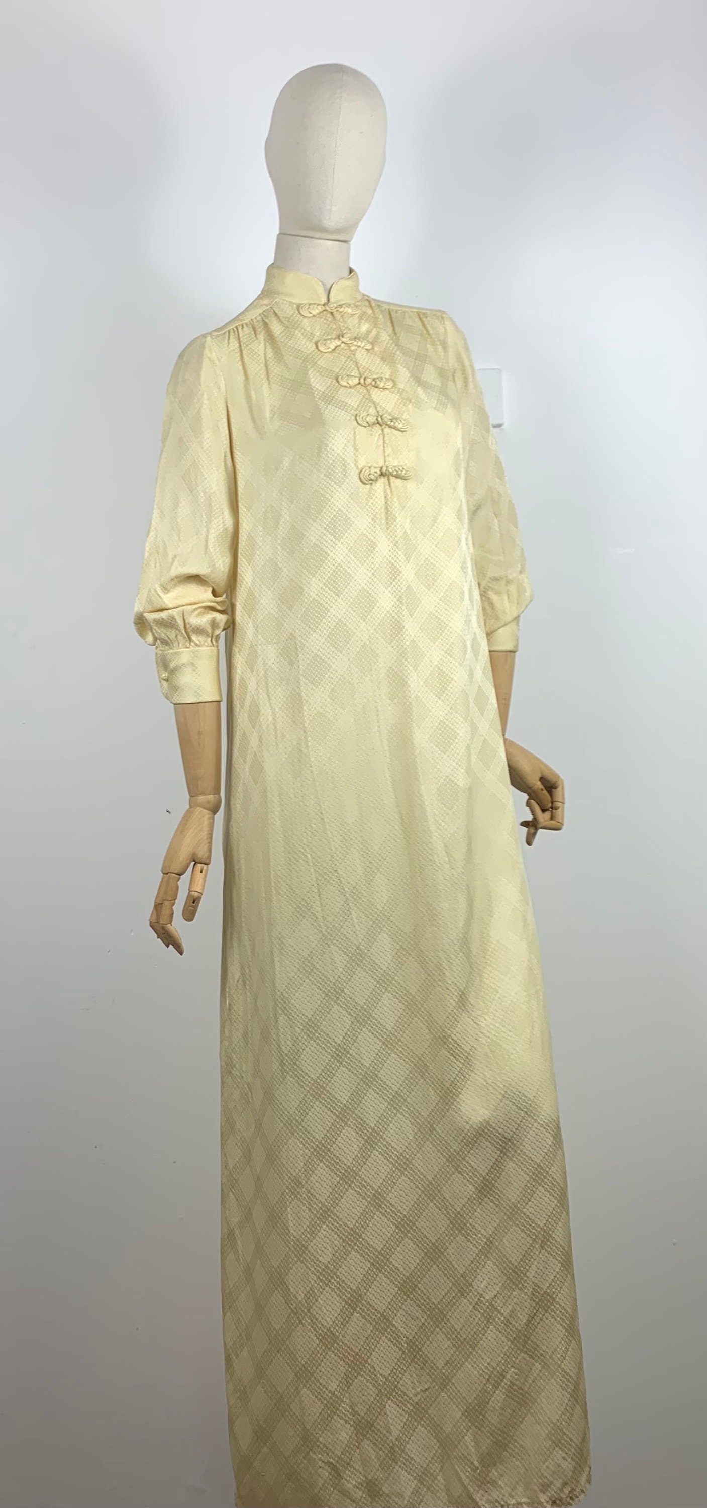 Neiman Marcus 50s Silk Mandarin Gown/ Vintage Cheongsam Tunic Dress - Etsy