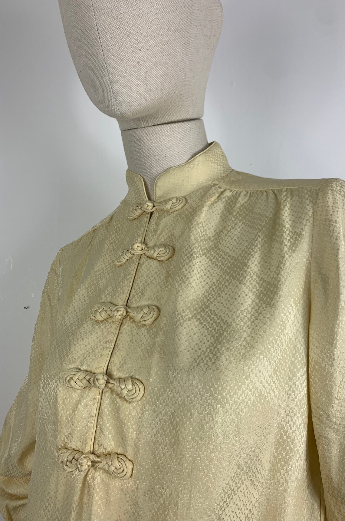 Neiman Marcus 50s Silk Mandarin Gown/ Vintage Cheongsam Tunic Dress - Etsy