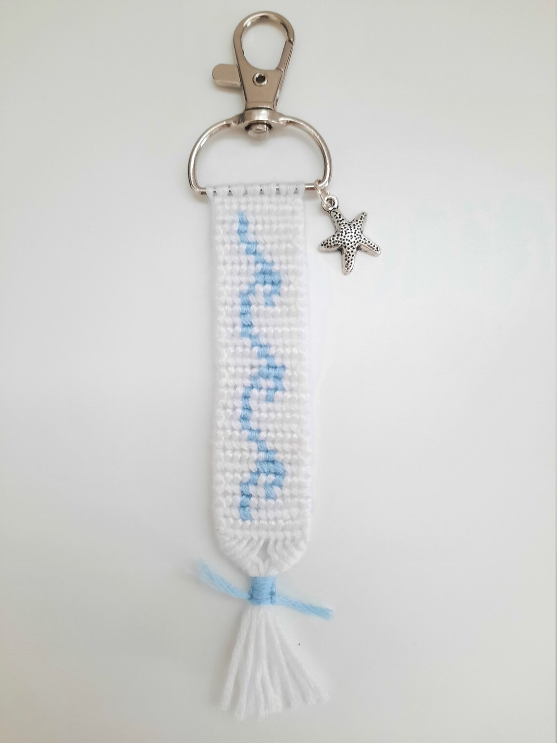 Ocean Wave Keychain With Starfish Charm Aesthetic Pura Vida & - Etsy
