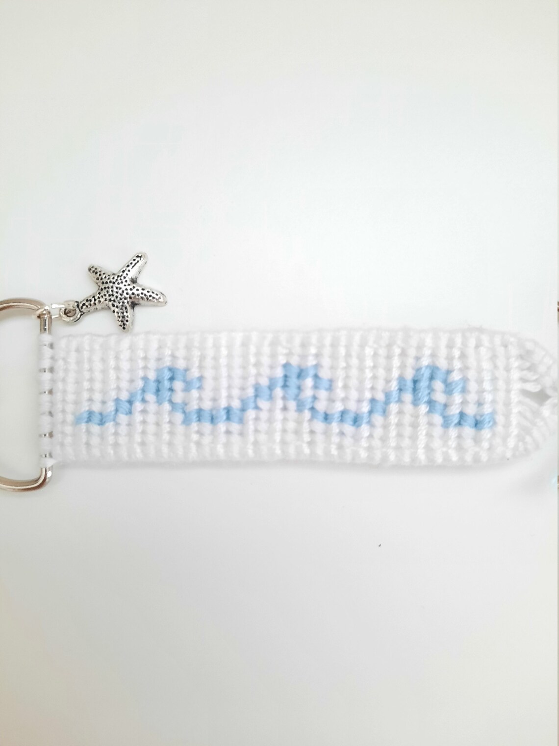 Ocean Wave Keychain With Starfish Charm Aesthetic Pura Vida & - Etsy