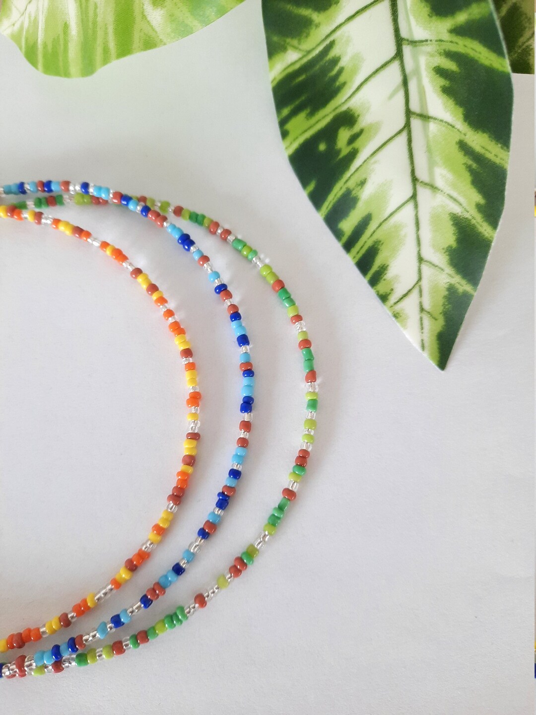 Multi-colored Choker, Dainty Seed Bead Choker, Colorful Boho Necklace ...