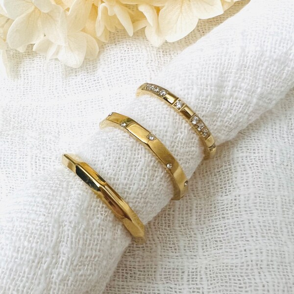 Waterproof Gold Ring Set - Etsy
