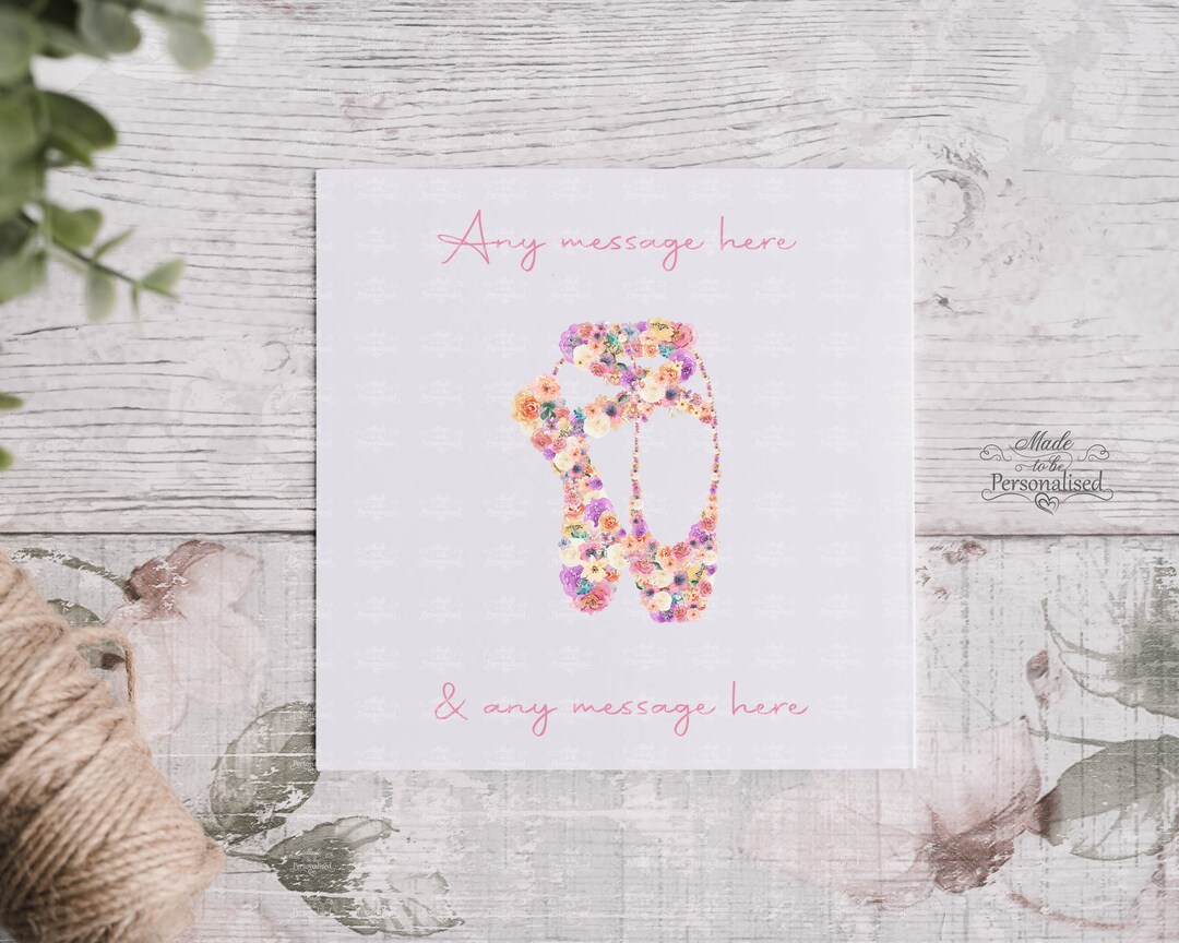 Personalised Ballet Card, Ballerina, Dance, Birthday Card, Exam ...