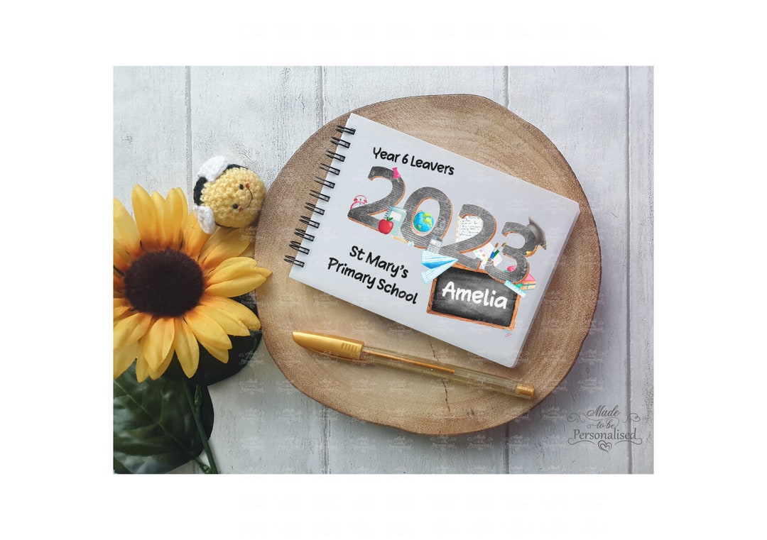 School Leaver Message Book, Autograph Book, Class of 2023, Personalised ...