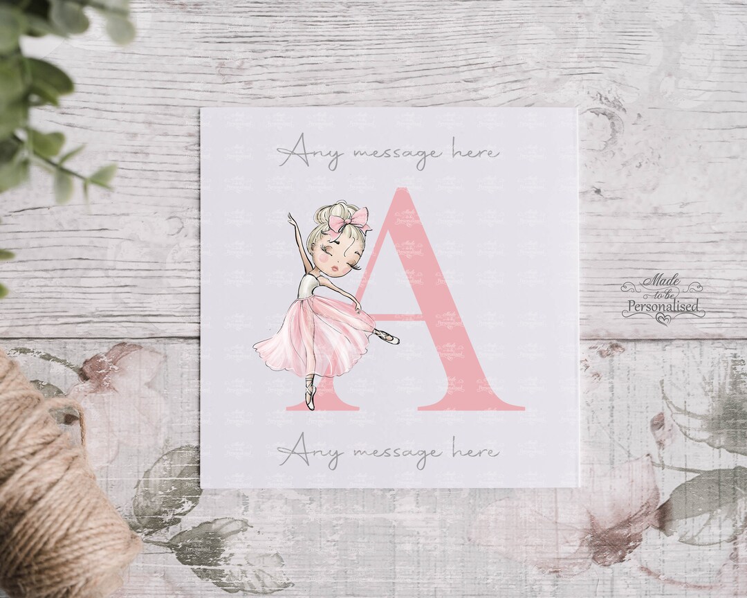 Personalised Ballet Card, Ballerina, Dance, Birthday Card, Exam ...