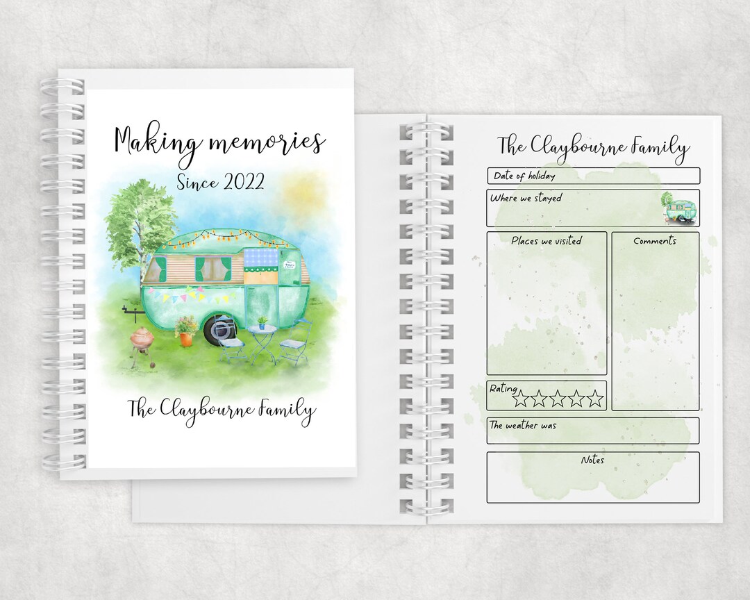 Personalised Holiday Notebook, Holiday Diary, Making Memories Note Book ...