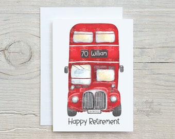 Retirement Bus Card - Etsy