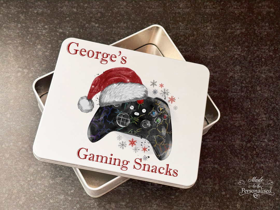 Gamer Snacks Tin Gamer Gift Tin for Christmas Personalised - Etsy