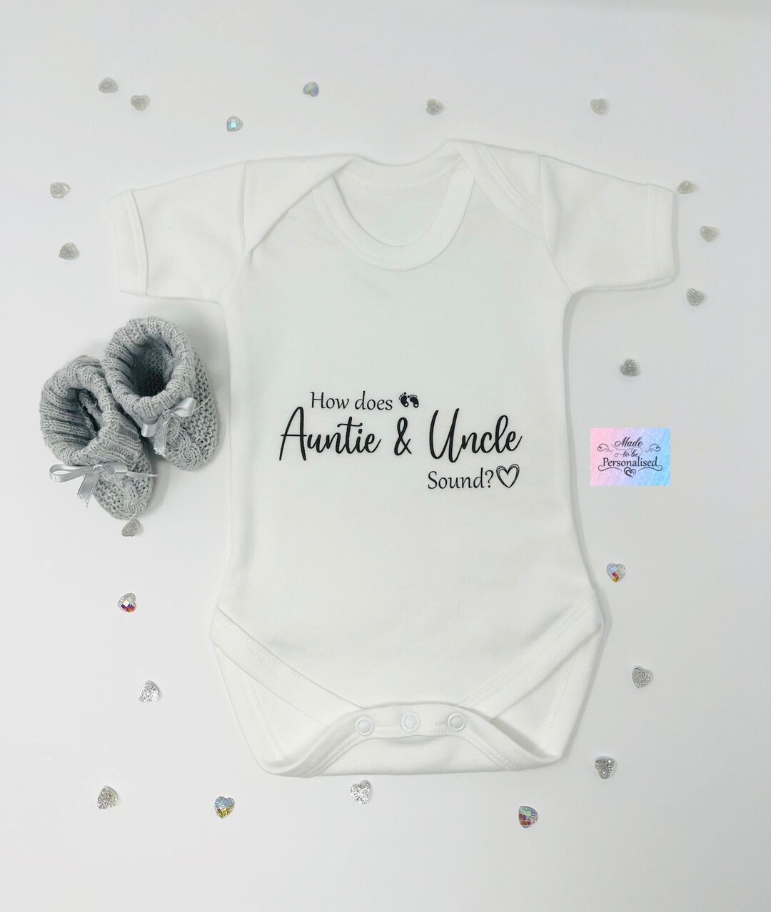 Baby Grow Announcement, Personalised Pregnancy Baby Announcement, New ...