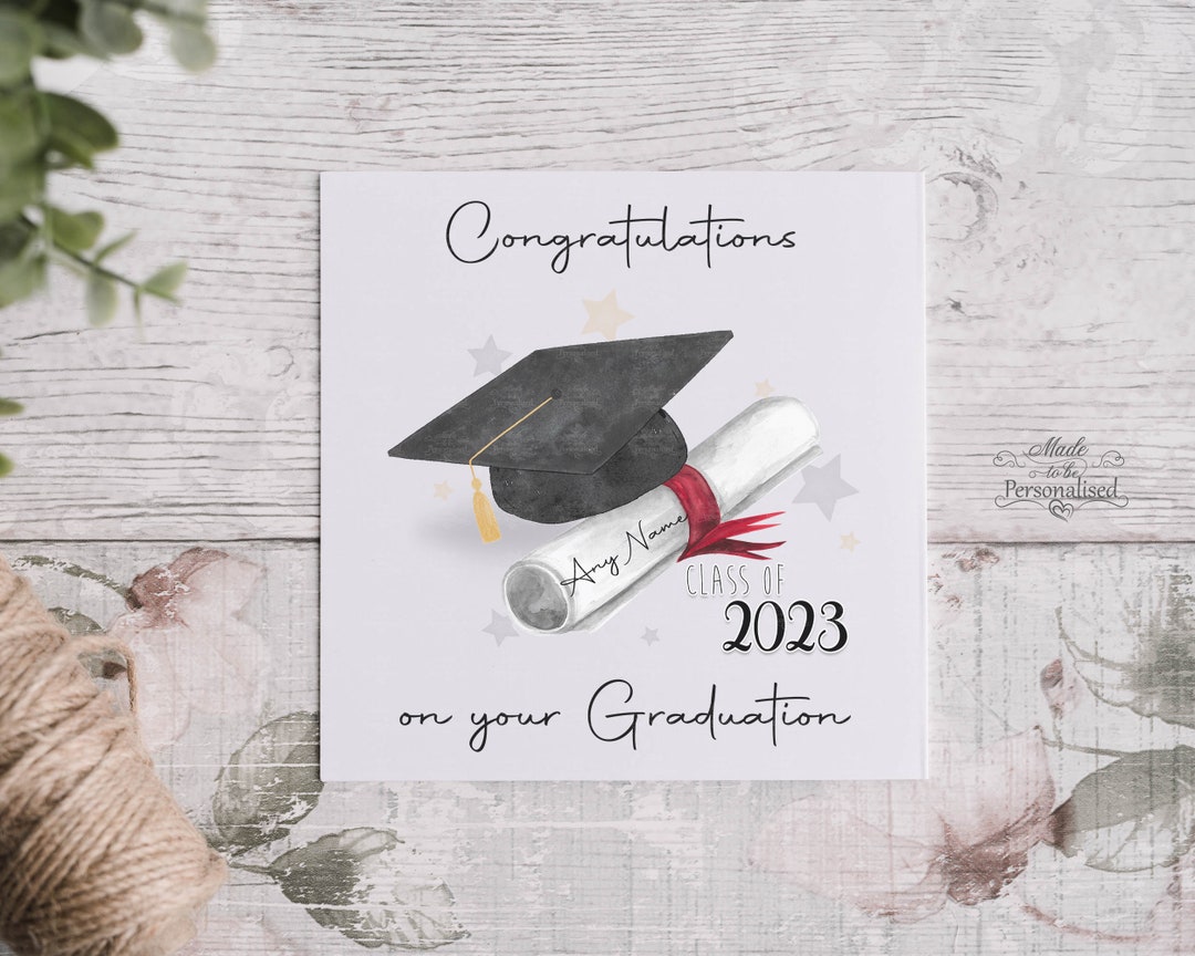 Graduation Card, Personalised Graduation Card, Congratulations on Your ...