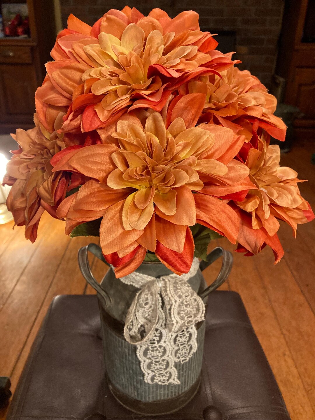 20" Fall Rust Dahlia Bush by Bloom Room - Etsy