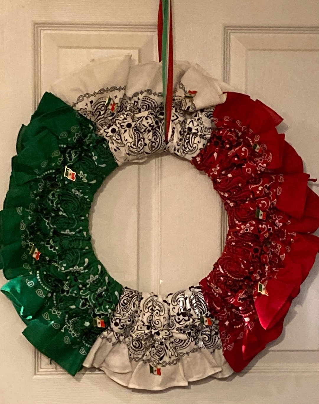 Mexican Flag Wreath - Etsy