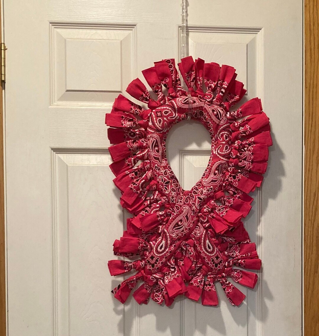 BOGO Breast Cancer Awareness Bandana Pink Ribbon Wreath - Etsy