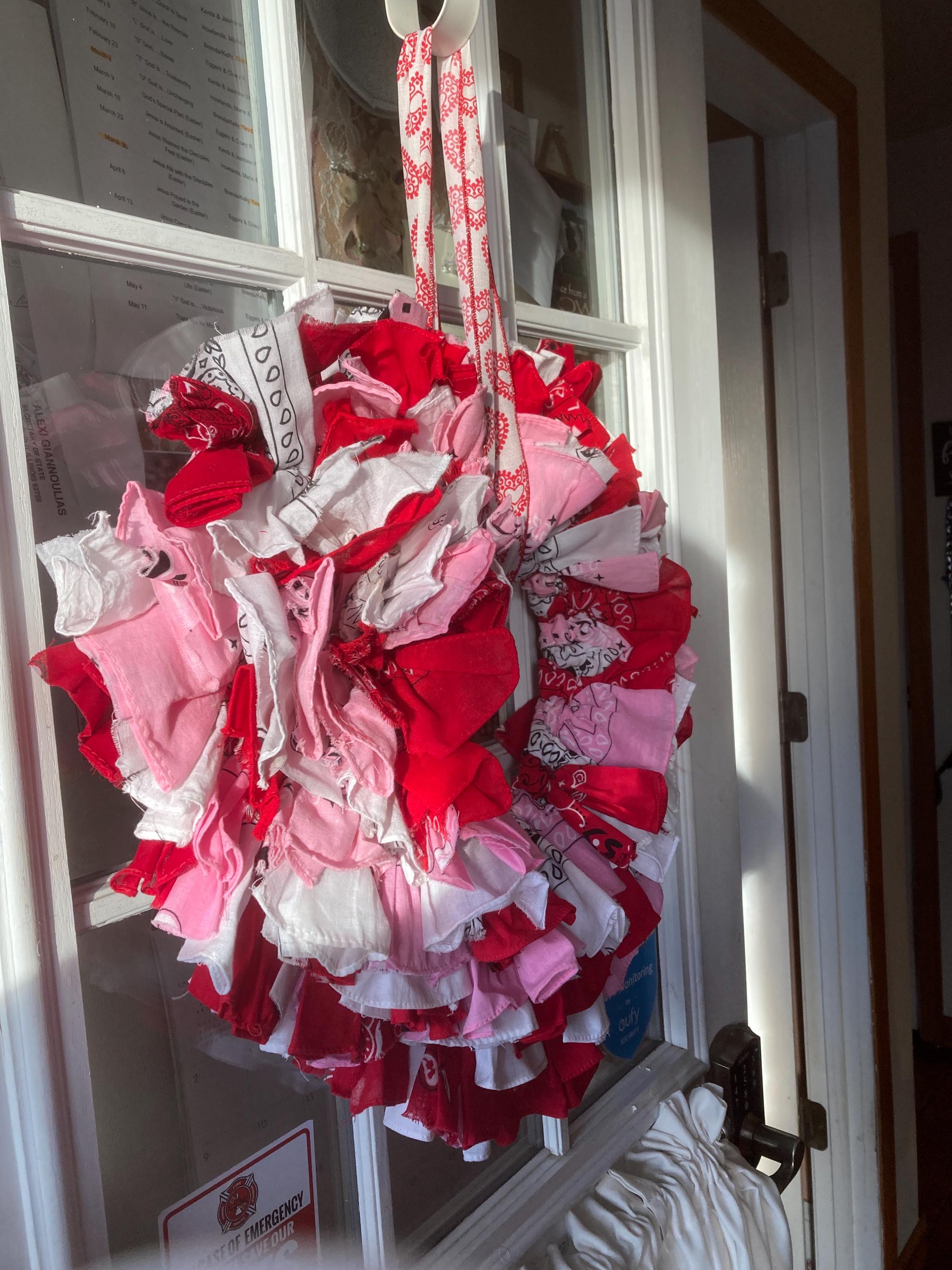 Bandana Valentine’s Heart Wreath - Etsy