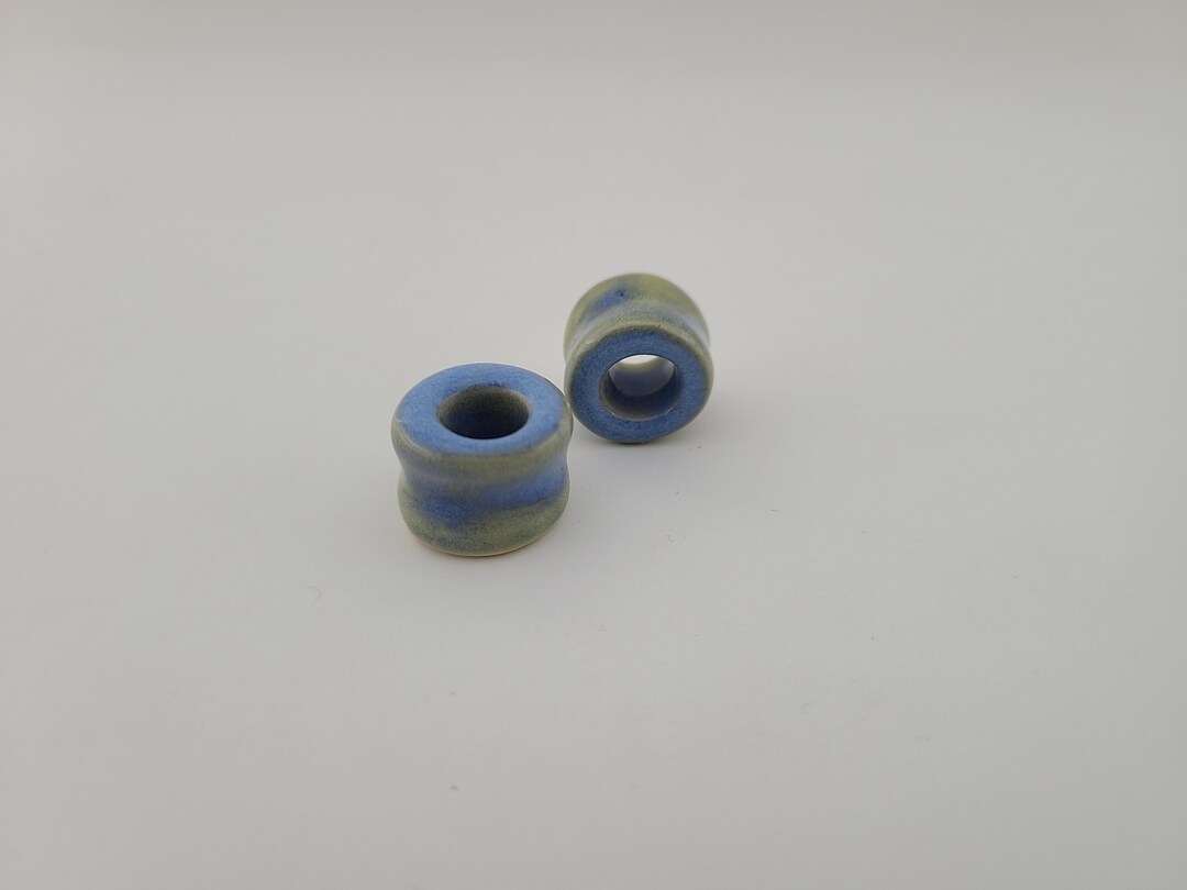 16mm GAUGE PLUGS EARRINGS Sapphire Blue Tunnels Handmade Ceramic 503 - Etsy