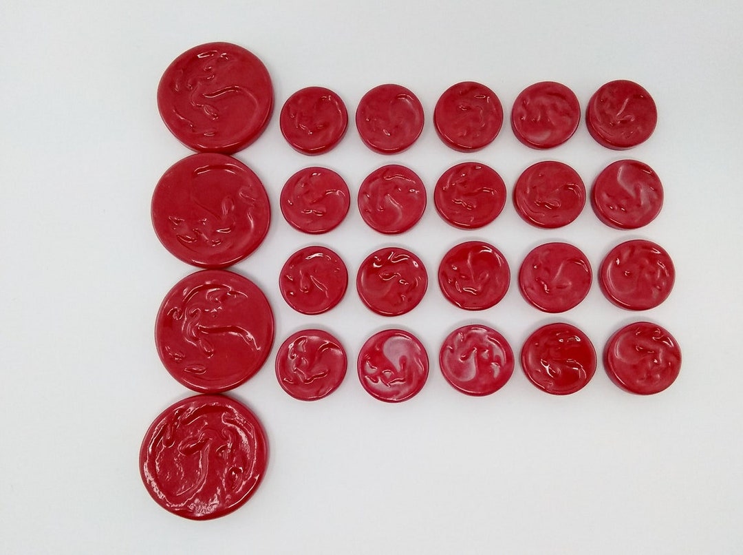 24 Pc. Life Counter Set Glossy Mountain Handmade Ceramic - Etsy