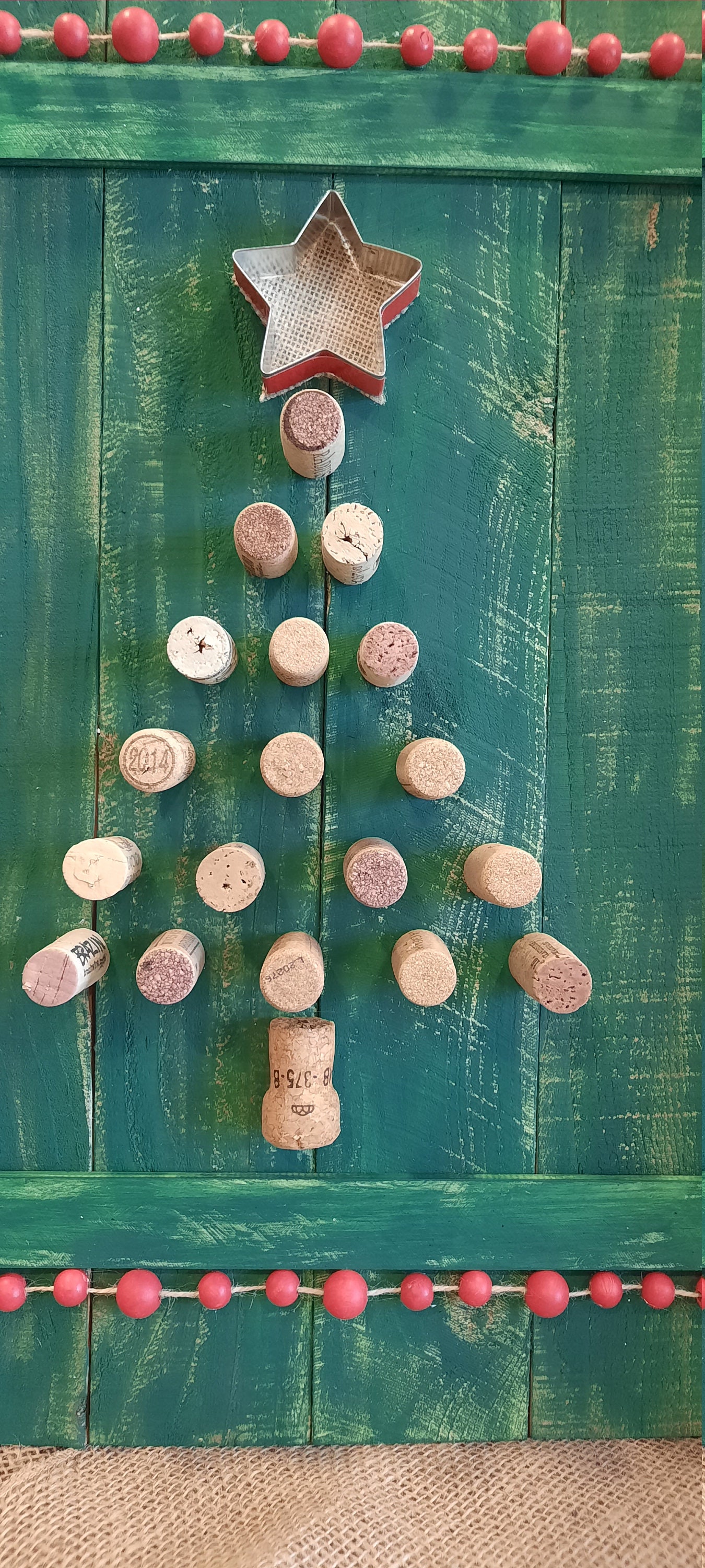 Christmas Tree Sign, Christmas Tree Wood Sign, Wine Cork Tree ...