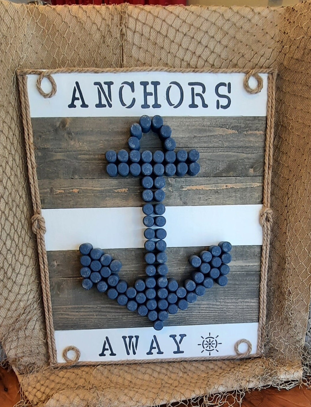 Anchors Away Sign, Anchor Sign, Anchor Decor, Nautical Sign, Nautical ...