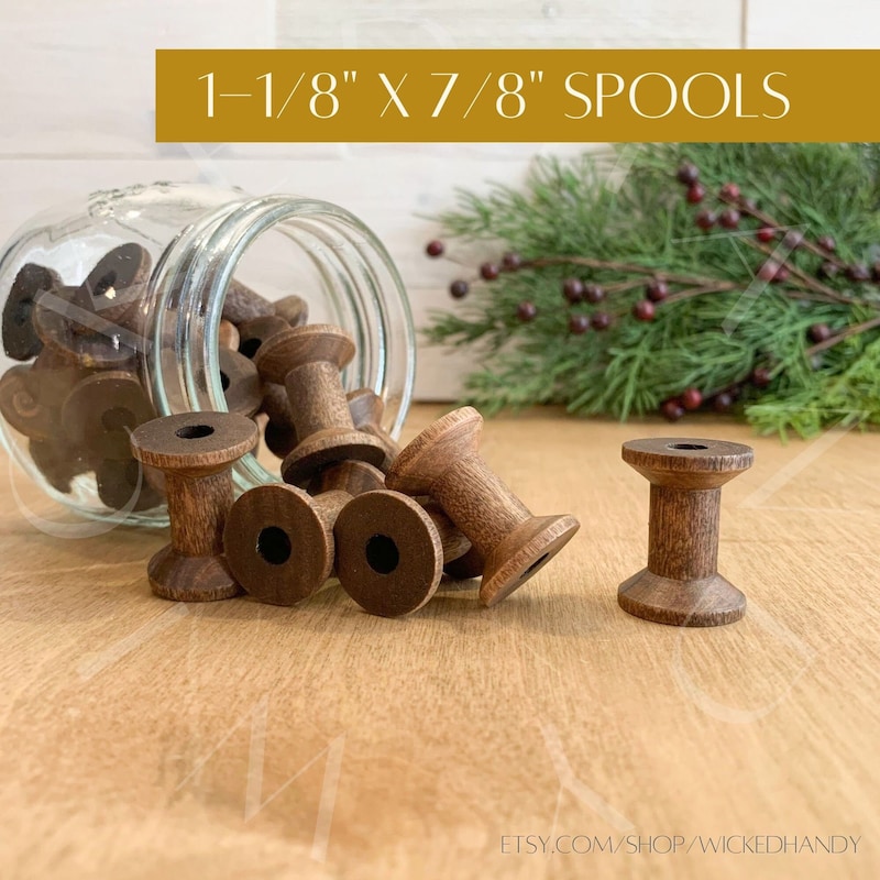 Wooden Spools - Etsy