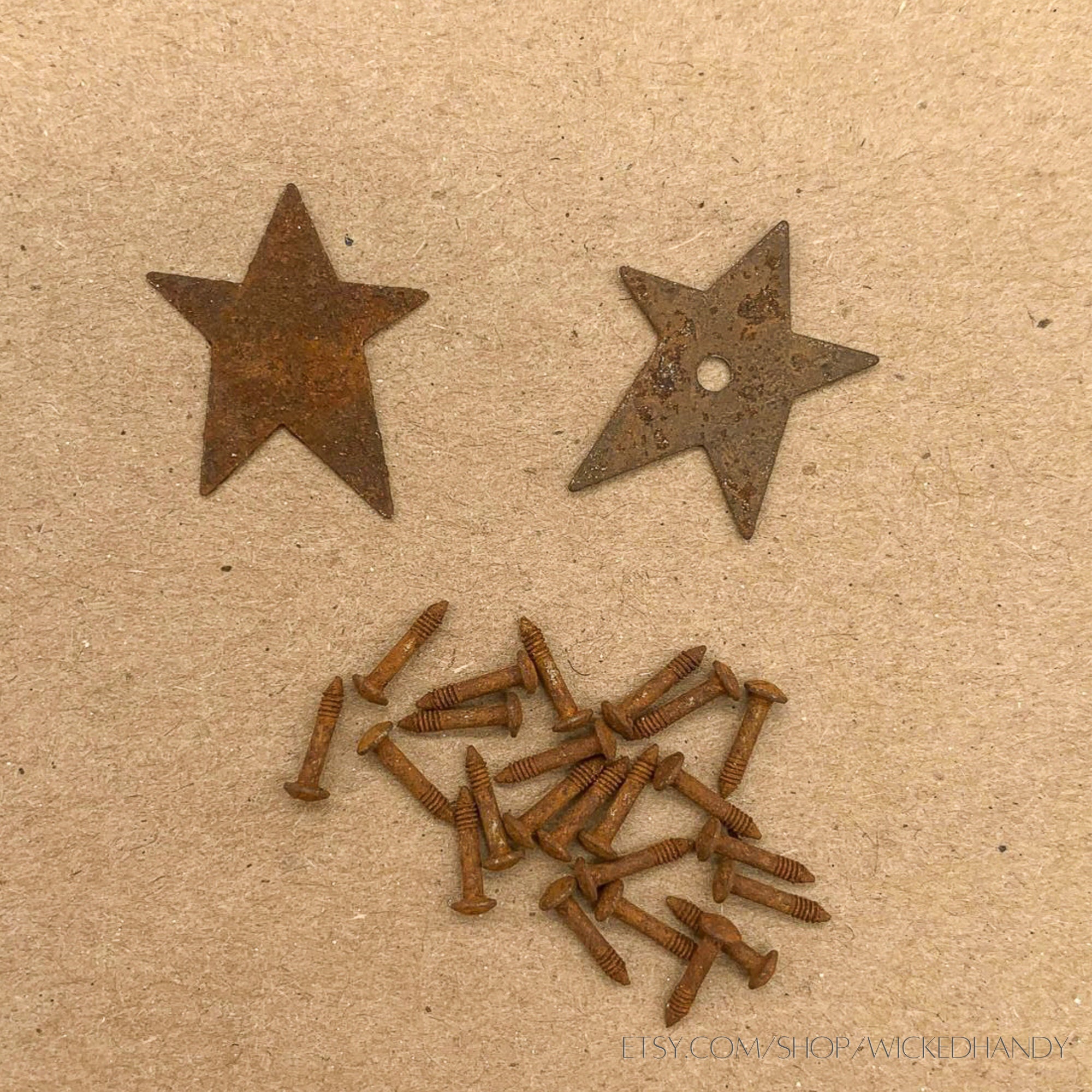 Small Rusty Metal Stars