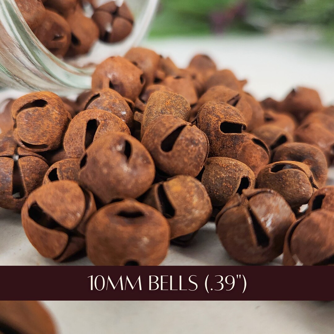 Small Rusty Jingle Bells: Primitive Farmhouse Craft Supplies (10mm) - Etsy