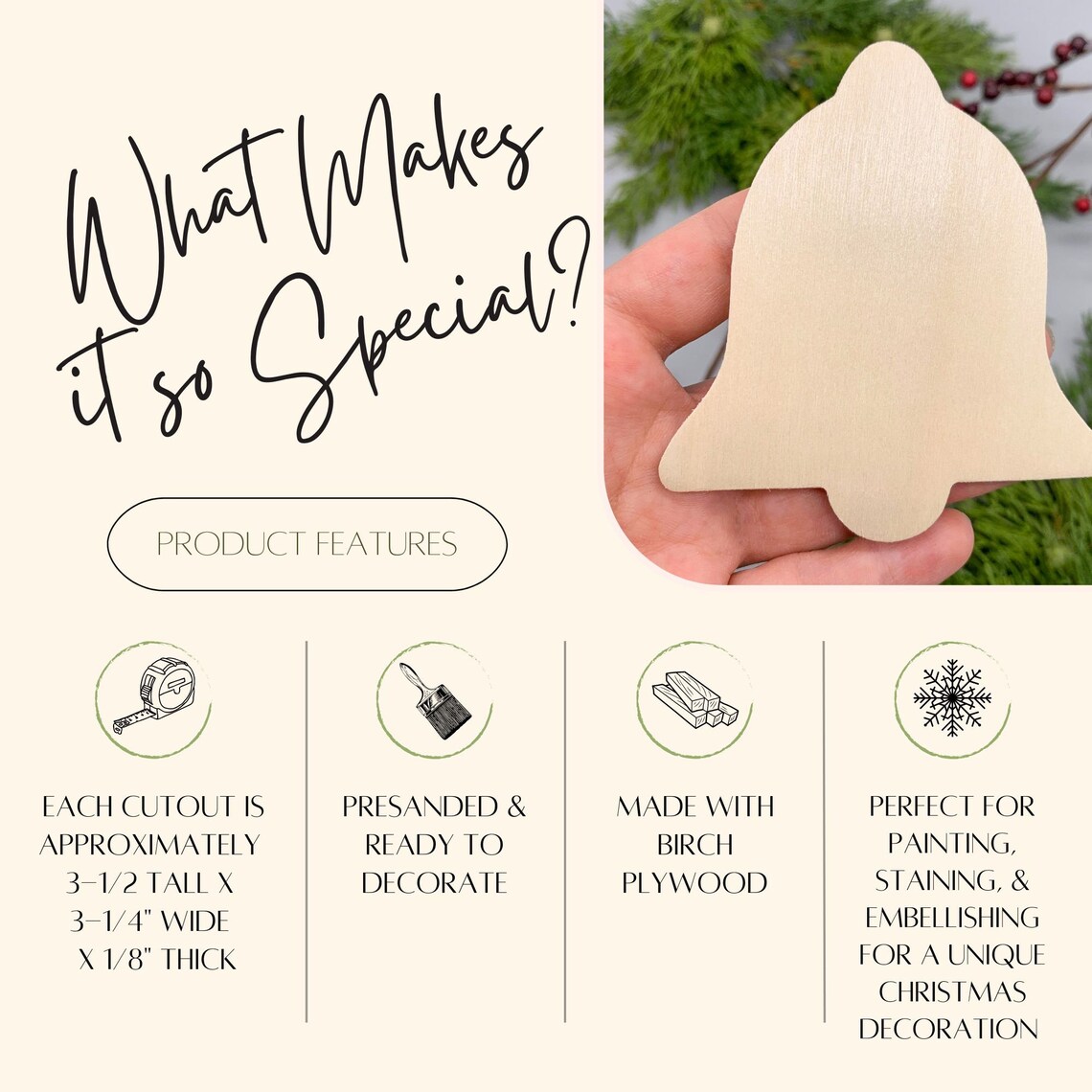 Wooden Bell Shape Cutouts Wood Bell Blank for Ornaments or - Etsy