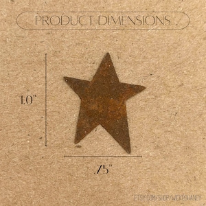 Rusty Metal Stars: Primitive Craft Embellishments (1 Inch) - Etsy