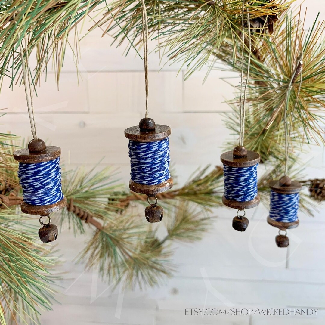 Thread Spool Ornaments, Sewing Christmas Ornament, Sewing Themed Gifts ...