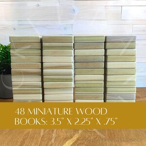 Bulk Unfinished Wood Books, Mini Wooden Book Stack, DIY Wood Projects ...