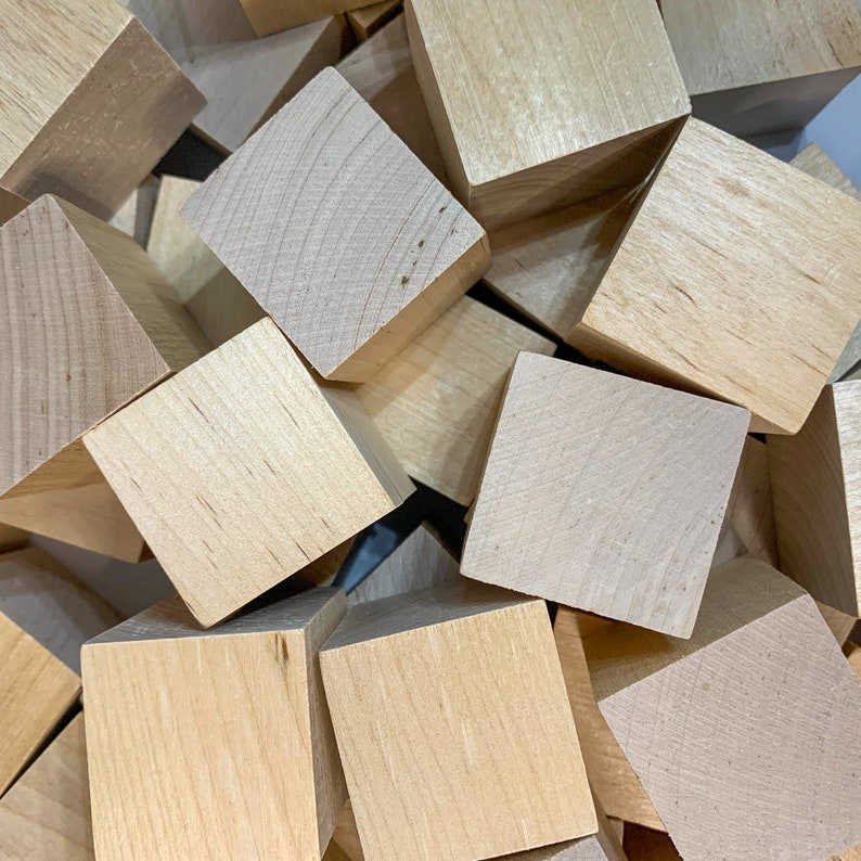 1.5 Inch Wood Blocks Bulk Wood Crafting Blocks Unfinished - Etsy