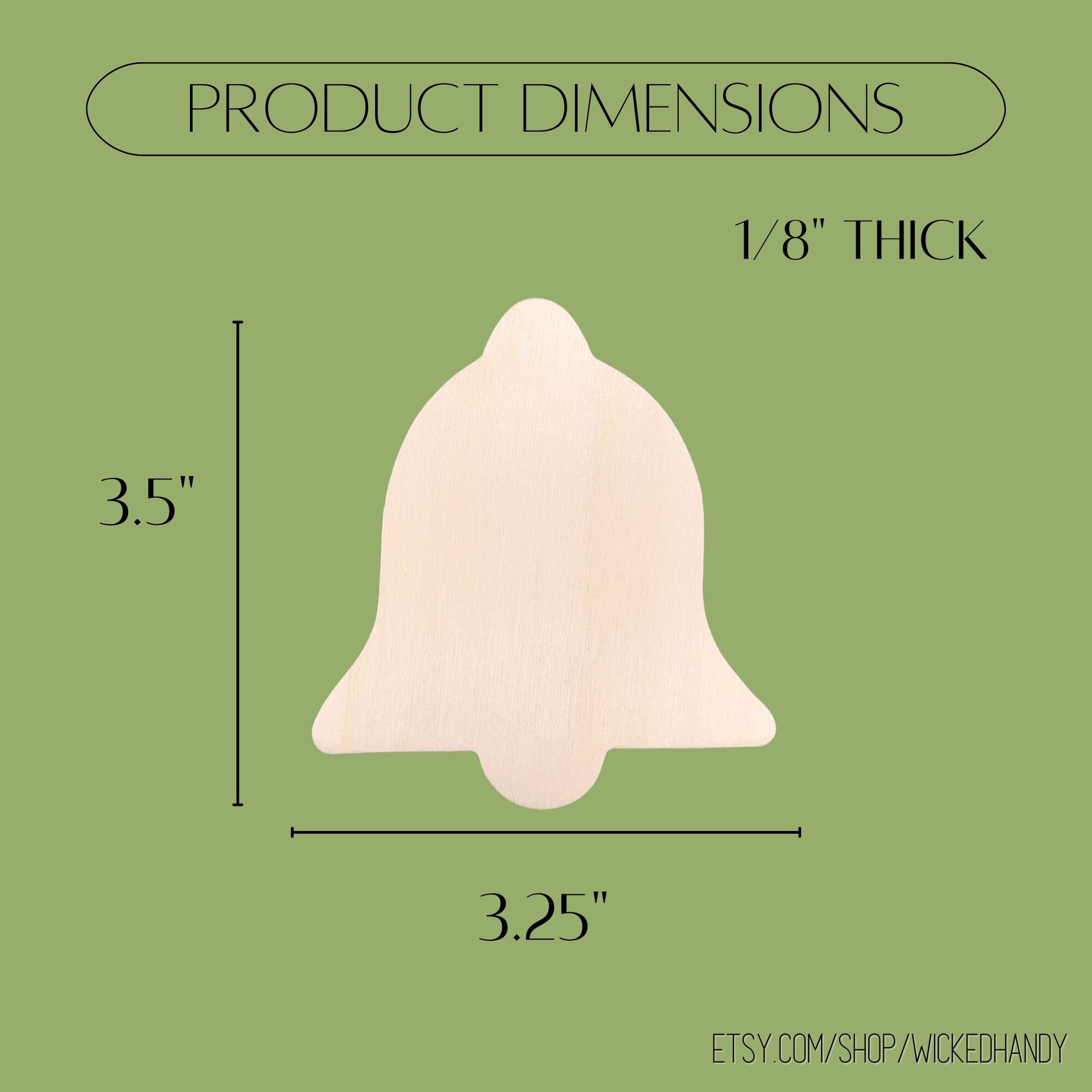 Wooden Bell Shape Cutouts Wood Bell Blank for Ornaments or - Etsy