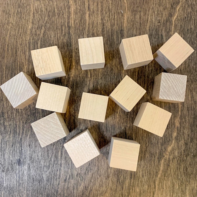 Unfinished Wood Blocks for Crafts 1 Inch Wood Blocks for | Etsy