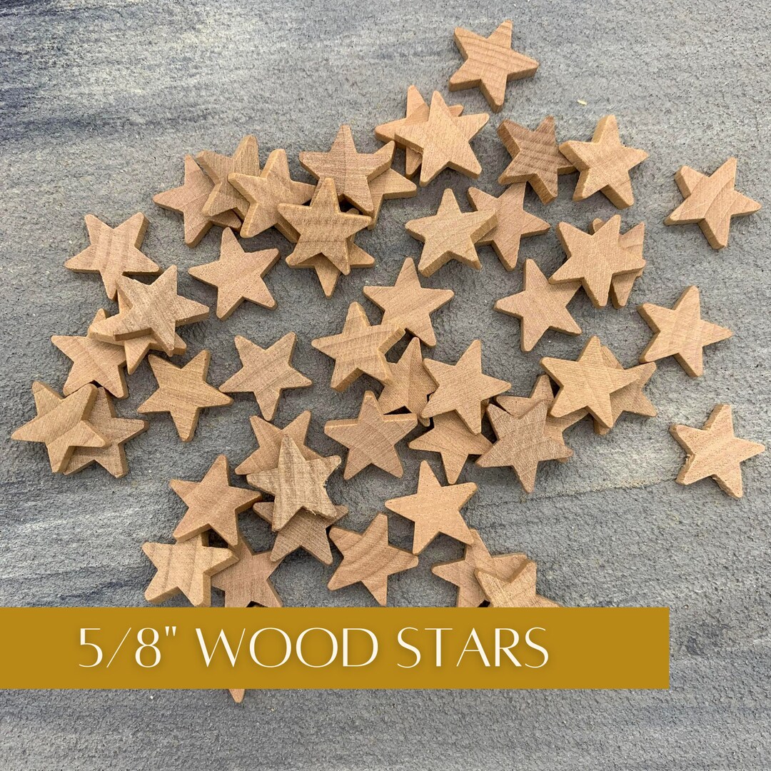 Mini Wood Stars, Customizable Craft Embellishments, DIY Craft Supplies ...