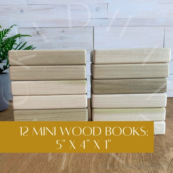 Wood Mini Books - Etsy