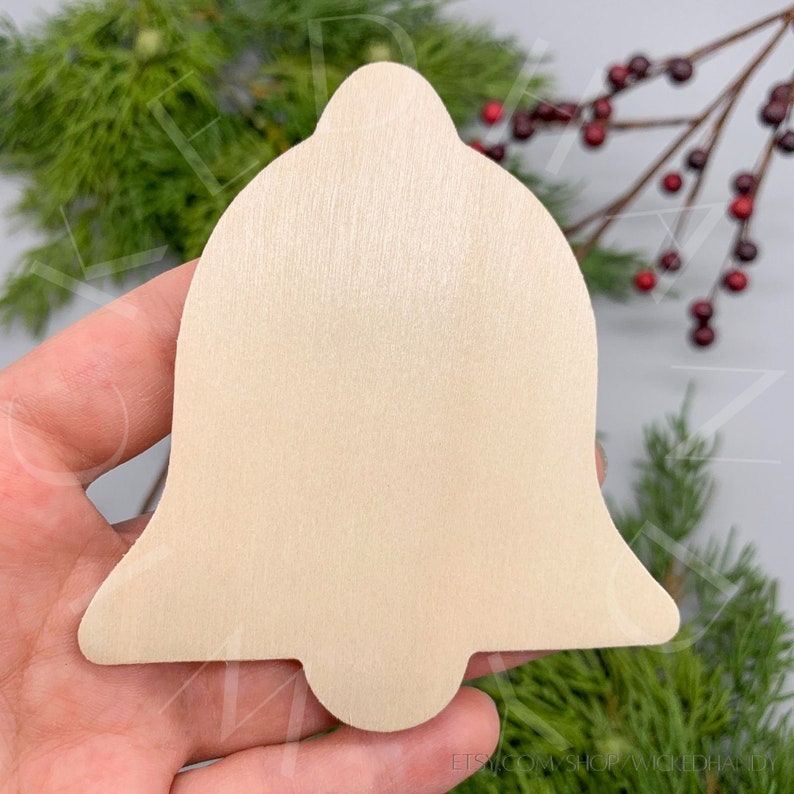 Wooden Bell Shape Cutouts Wood Bell Blank for Ornaments or - Etsy