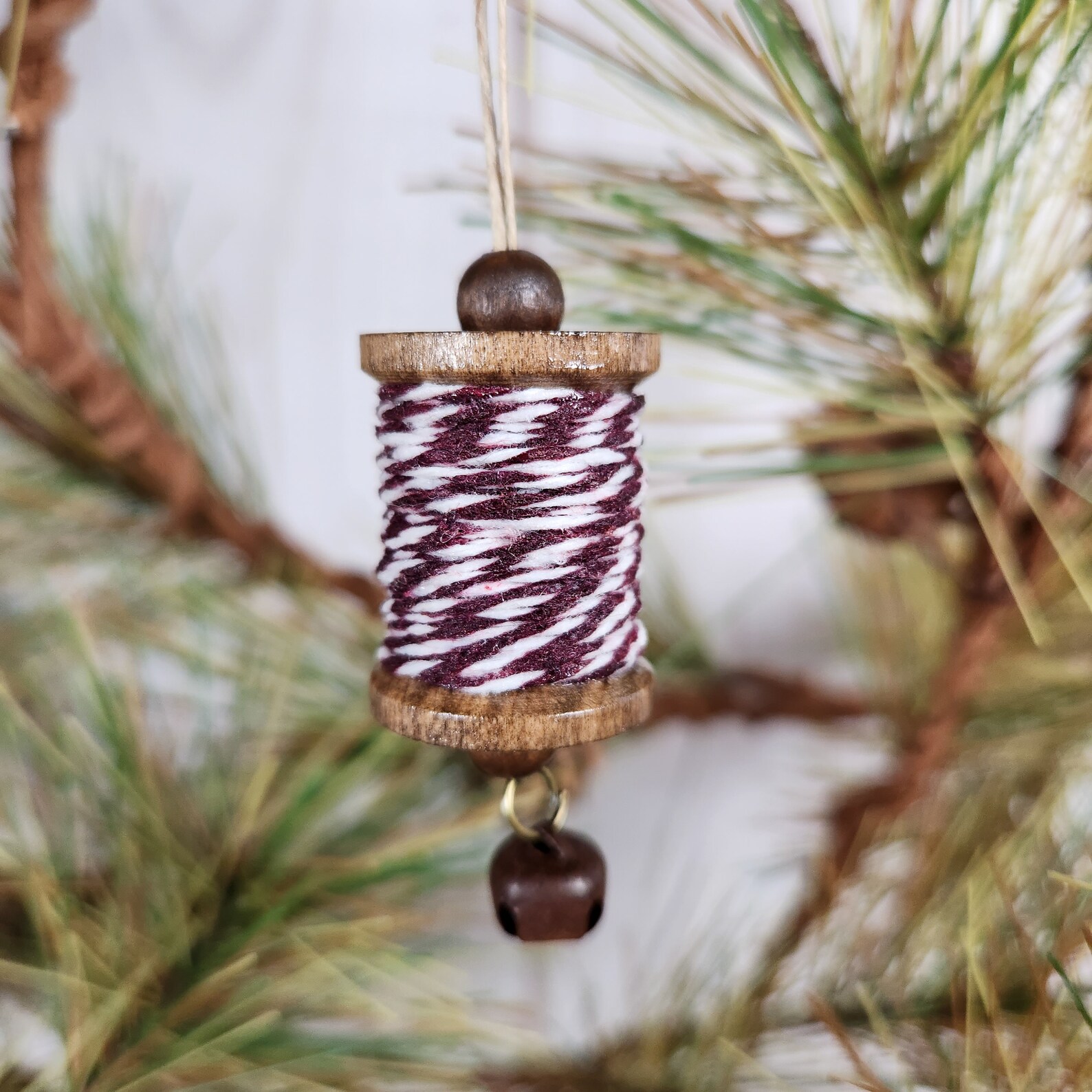 Handmade Thread Spool Christmas Ornament: Rustic Sewing Gift - Etsy