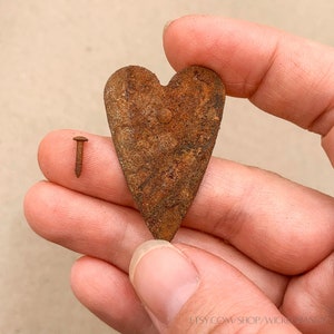 Rusty Tin Heart Cutout, Grungy Valentine, Rustic Metal Heart, Primitive ...
