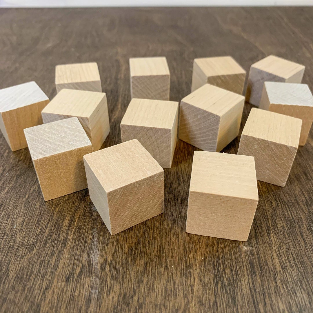 Unfinished Wood Blocks for Crafts 1 Inch Wood Blocks for - Etsy