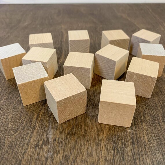 Unfinished Wood Blocks for Crafts 1 Inch Wood Blocks for | Etsy