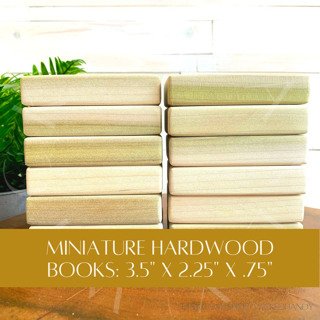 Bulk Unfinished Book Stack, Wood Book Stack Blanks, Tiered Tray DIY ...