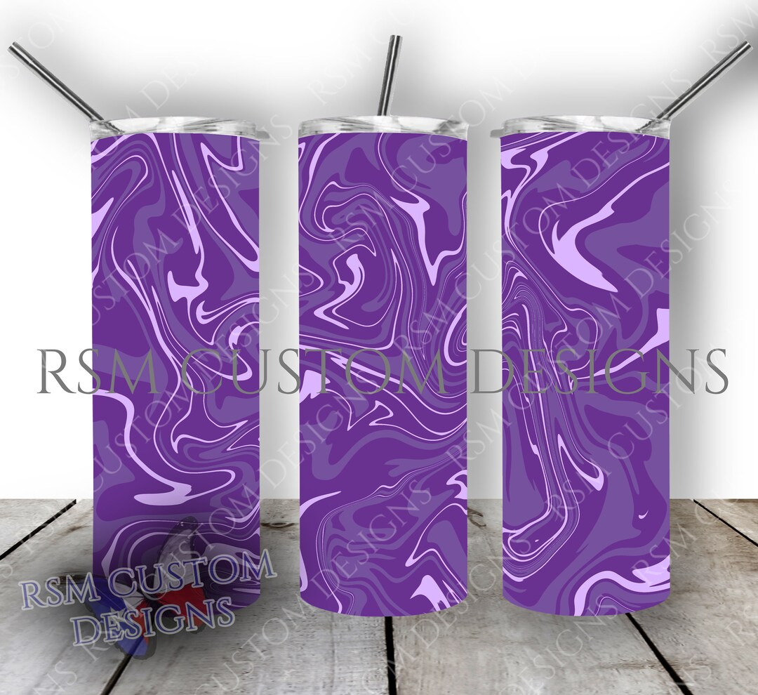Purple Swirl Tumbler Template | Abstract Sublimation Design (digital ...