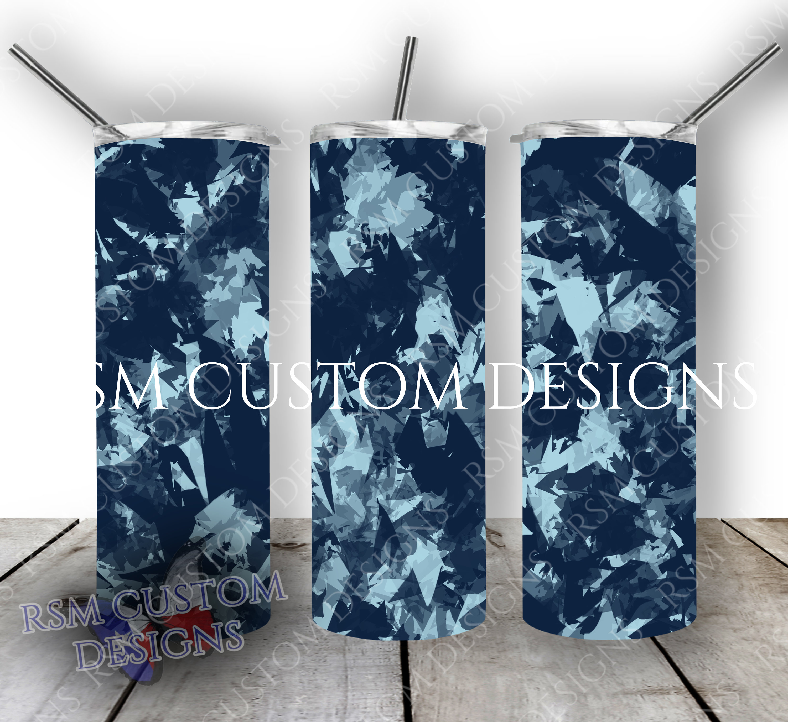 Navy | Columbia Blue | Abstract | Background | Straight Tumbler ...