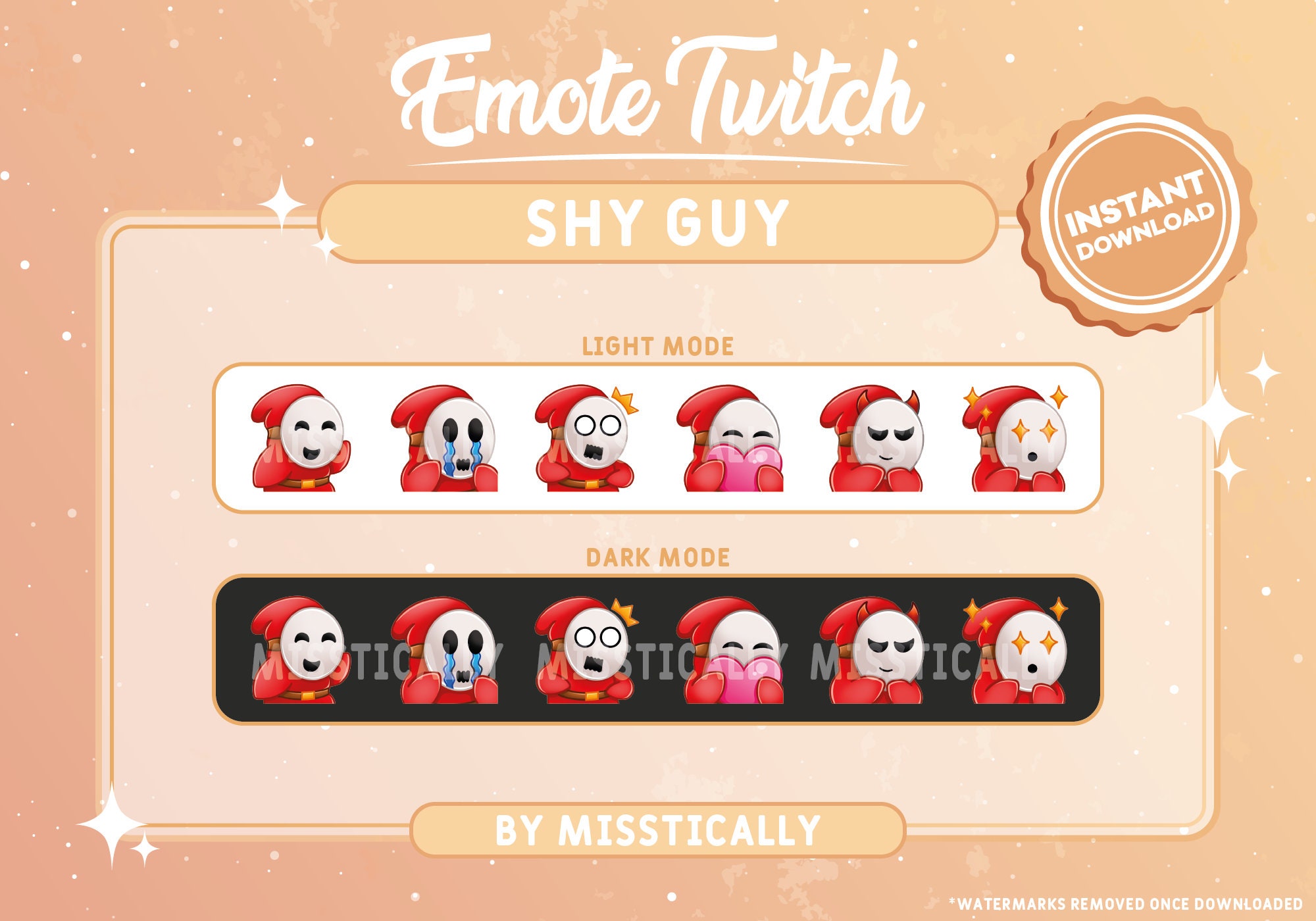 Shy Guy Emote Mario Emote Twitch & Discord Emote - Etsy