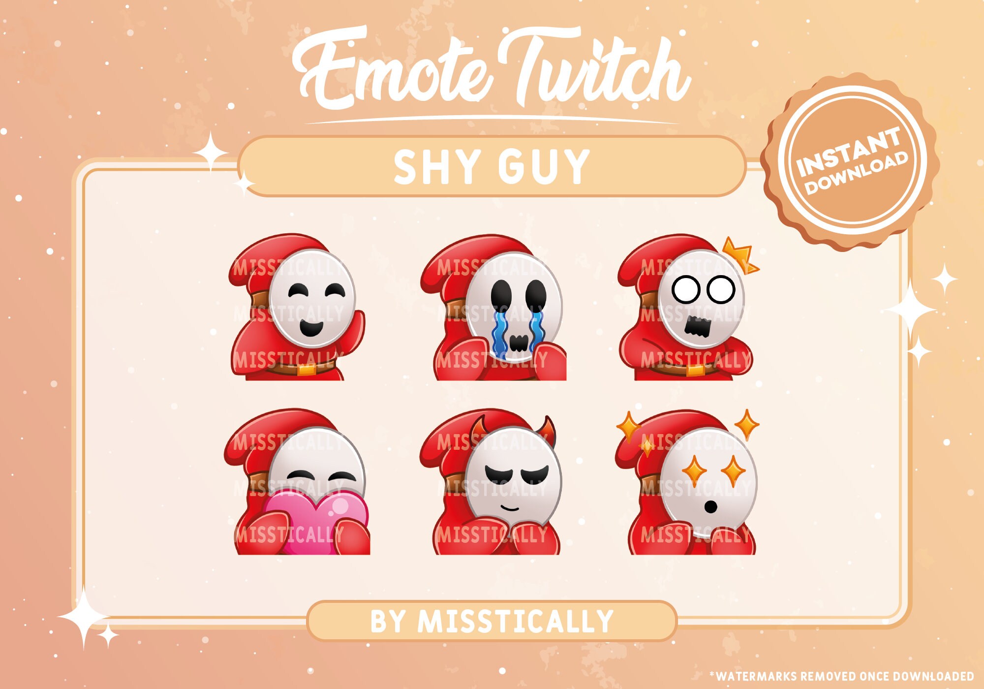 Shy Guy Emote Mario Emote Twitch & Discord Emote - Etsy