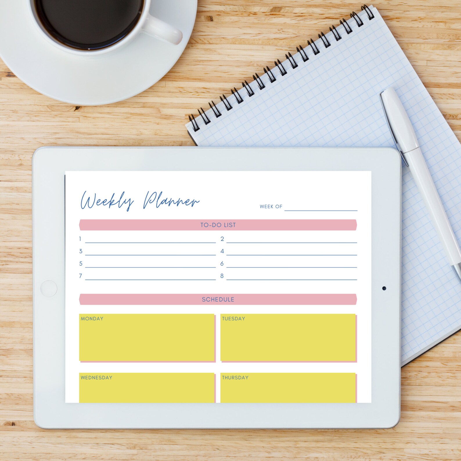 Weekly Planner, Printable Weekly Planner, Digital Weekly Planner ...
