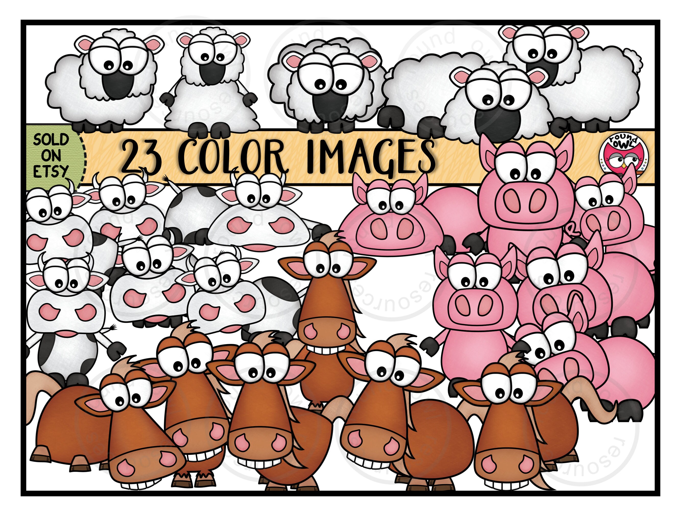 Farm Clipart BUNDLE - Etsy