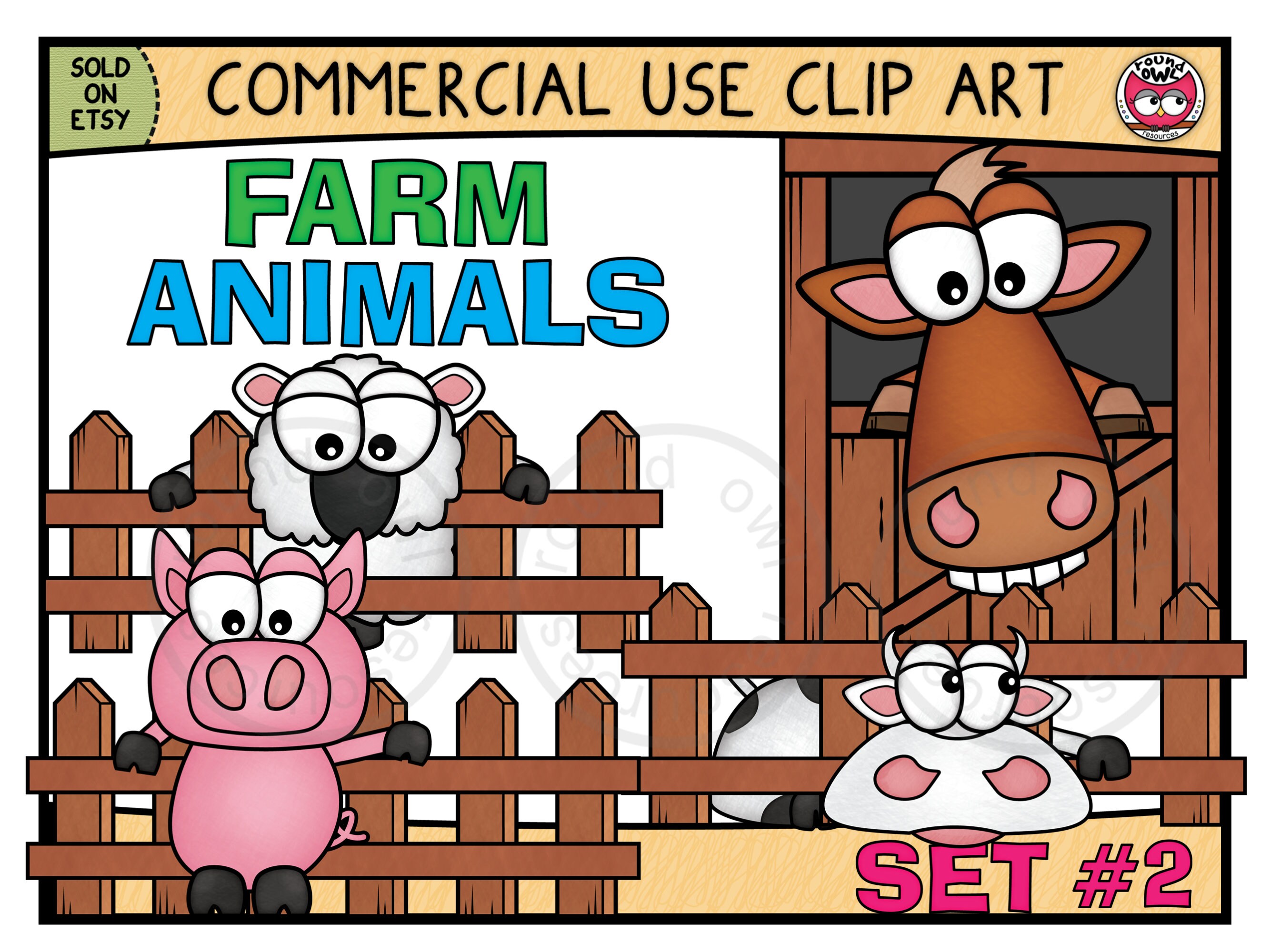 Farm Clipart BUNDLE - Etsy
