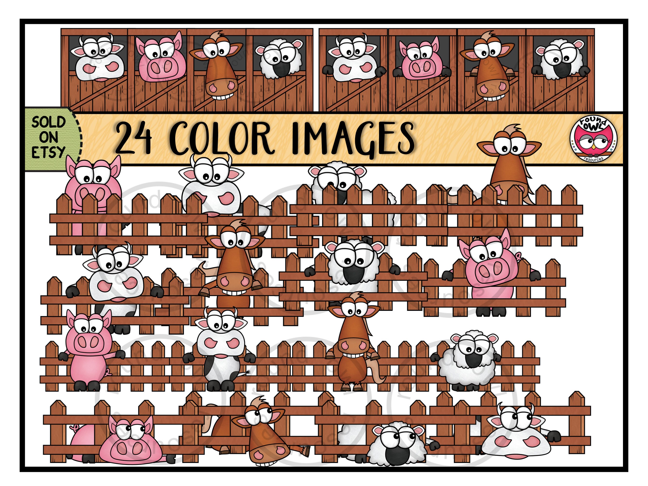 Farm Clipart BUNDLE - Etsy