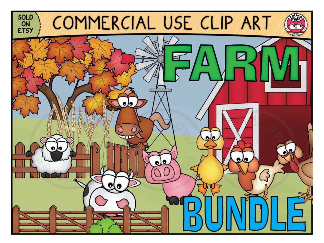 Farm Clipart BUNDLE - Etsy