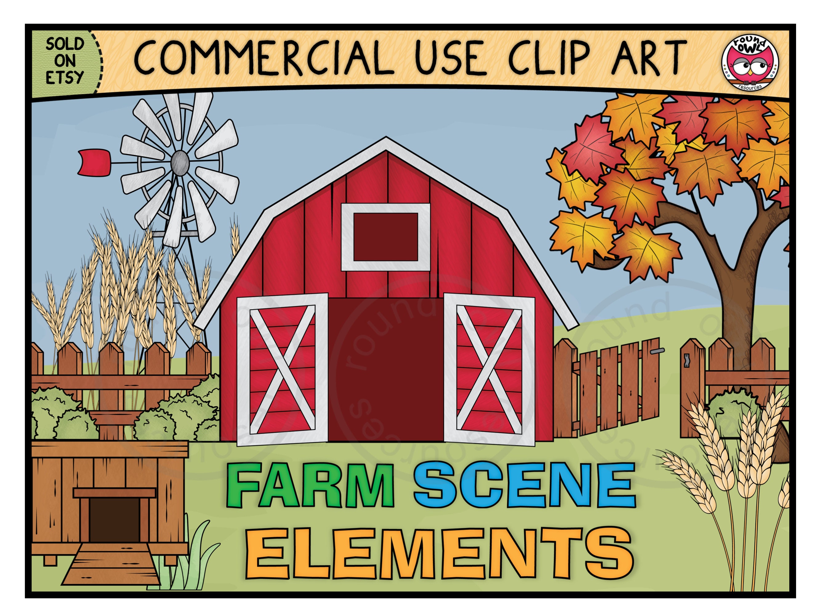 Farm Clipart BUNDLE - Etsy